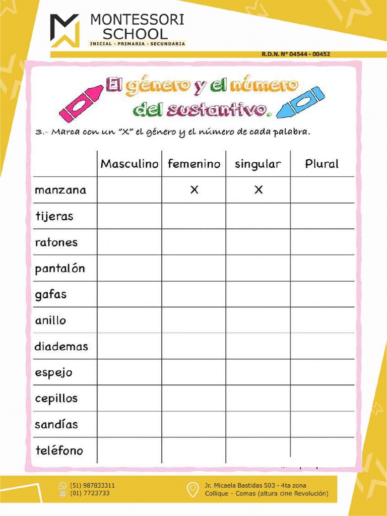 Genero Del Sustantivo | PDF