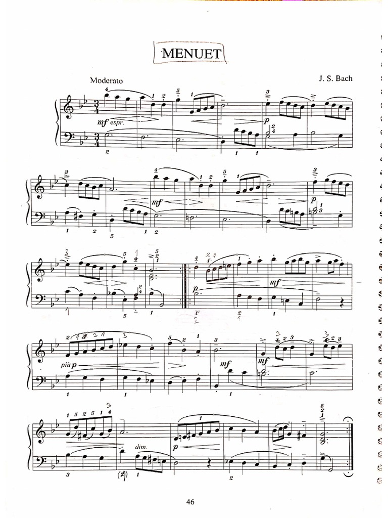 Menuet G Moll | PDF