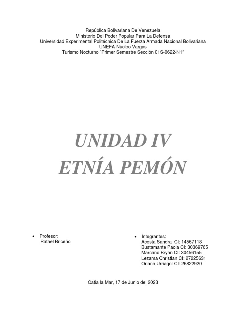 Historia y Cultura de los Pemones | PDF