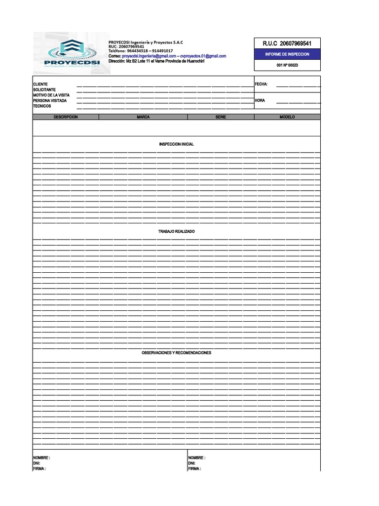 Formato de Informe | PDF