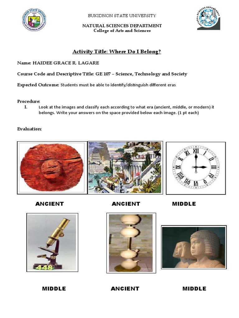 Activity Where Do I Belong | PDF