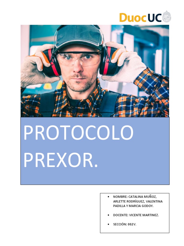 Protocolo Prexor Informe | PDF | ruido