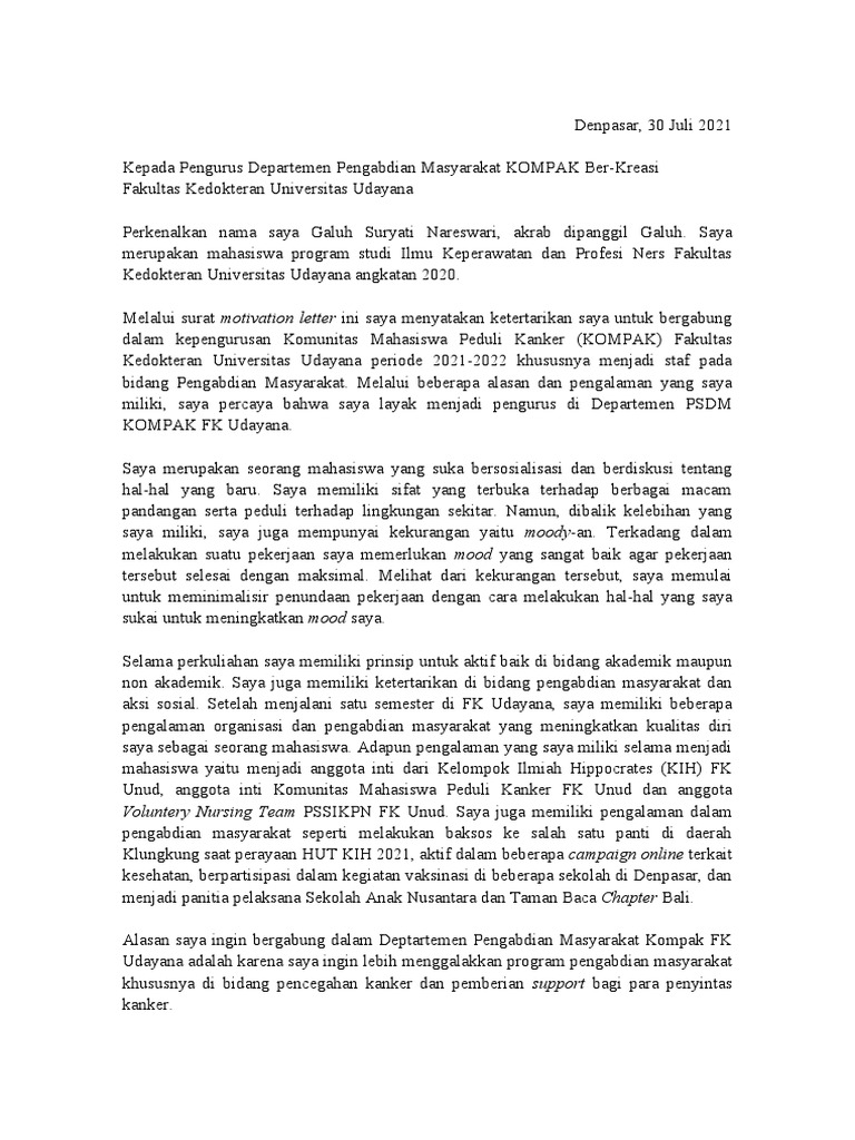 Motlet Pengmas | PDF