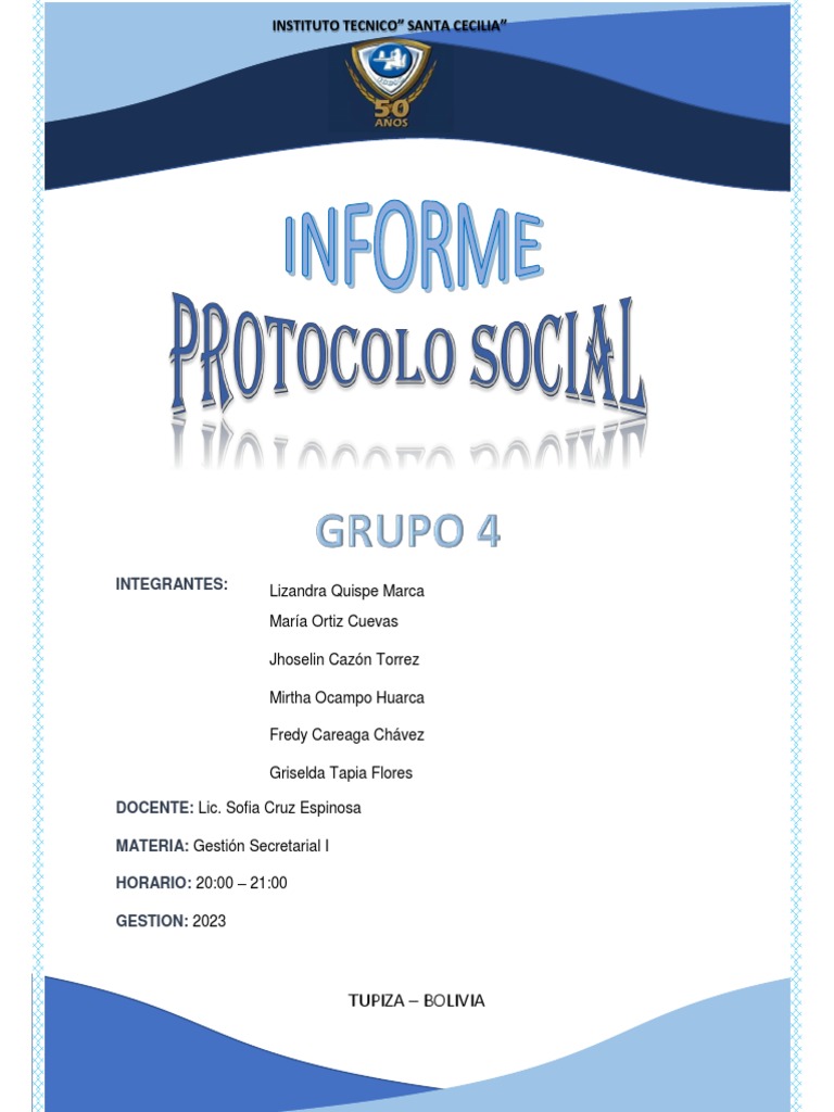 Protocolo Social Grupo 4 | PDF | Sociedad | Comportamiento