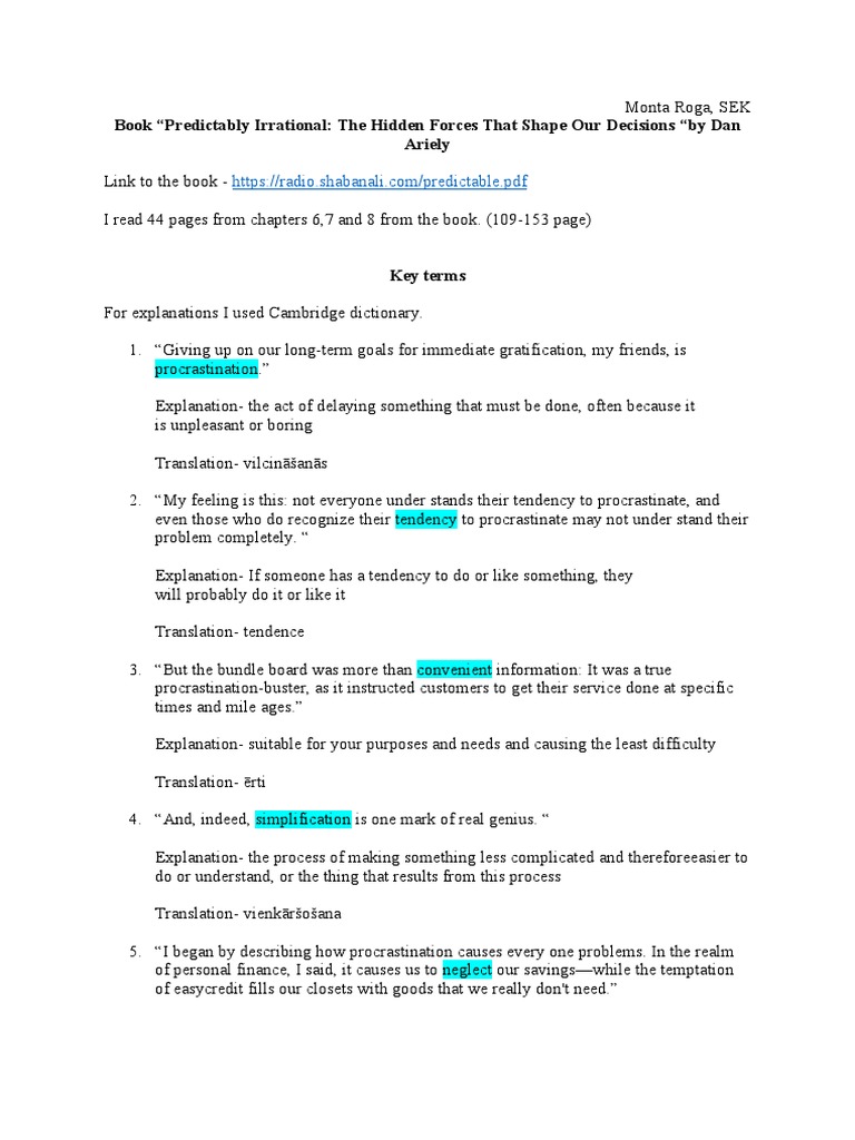 Book "Predictably Irrational: The Hidden Forces That Shape Our ...