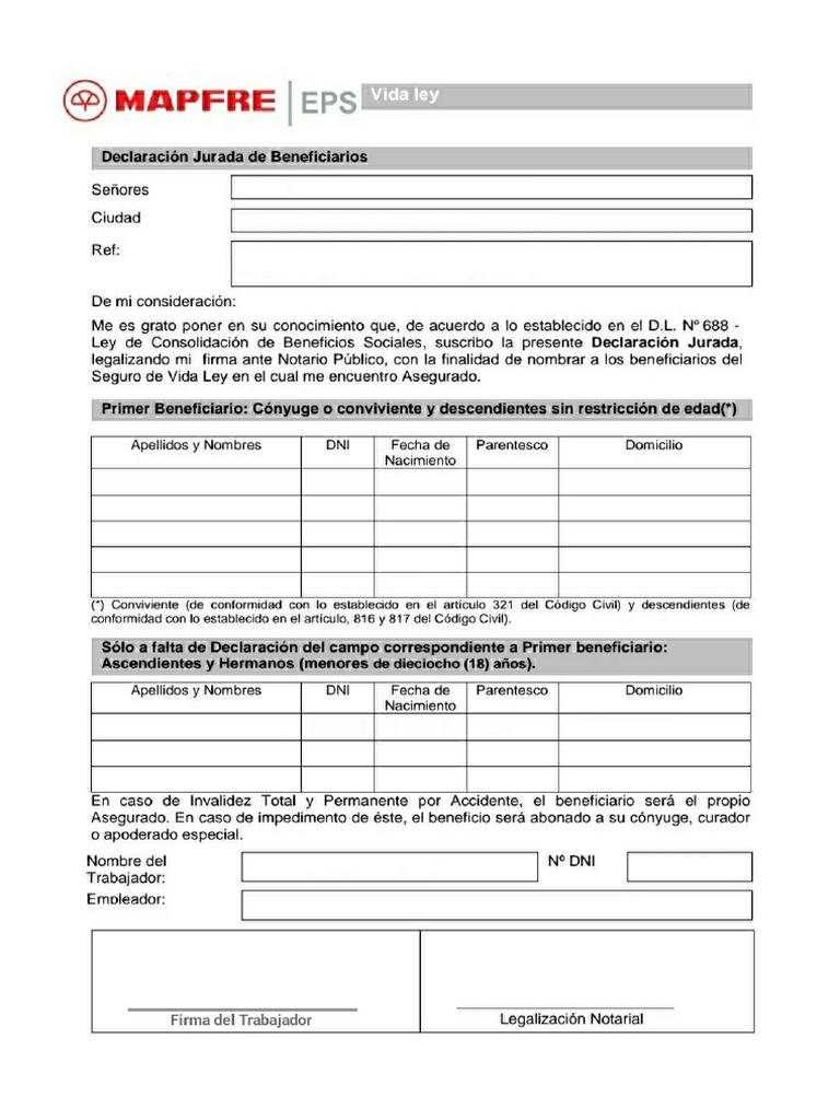 Seguro de Vida Mapfre | PDF