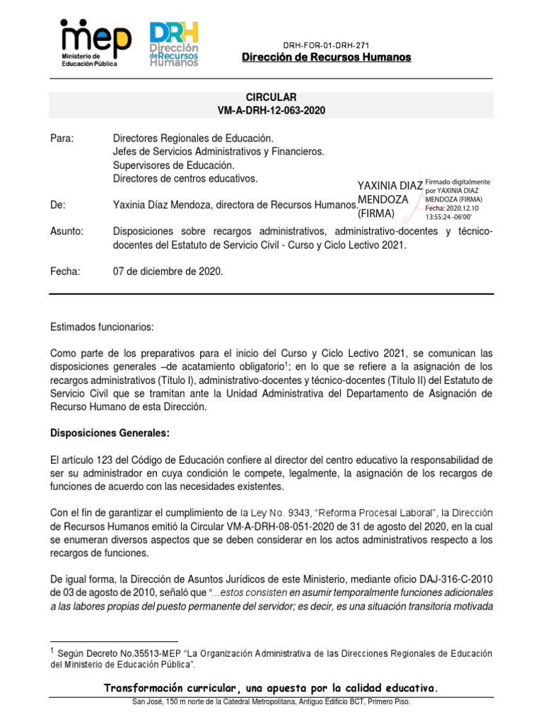 Circular VM A DRH 12 063 2020 | PDF