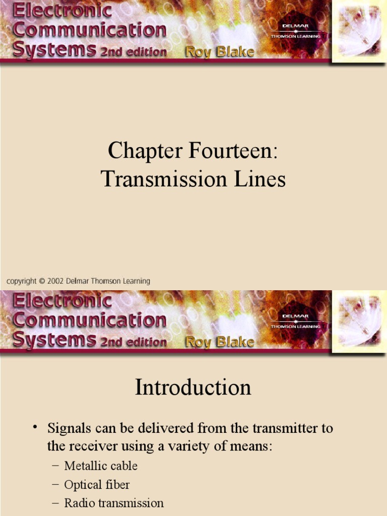 Ch14 Transmission Lines | Download Free PDF | Transmission Line | Coaxial Cable