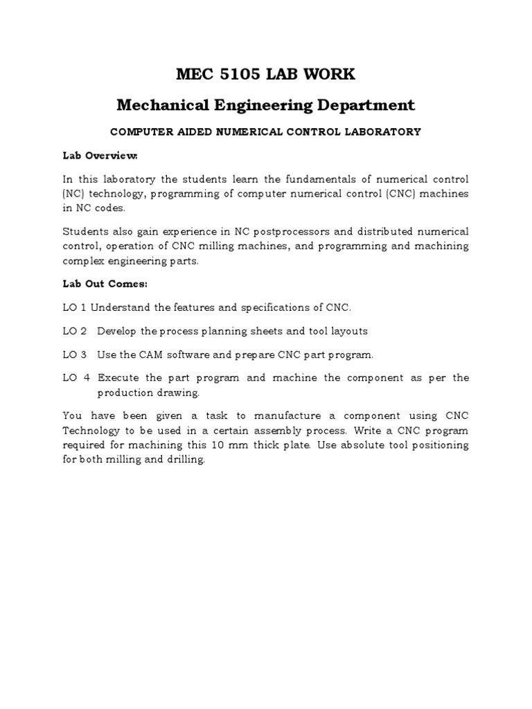 Mec 5105 Lab Work 2023 | PDF