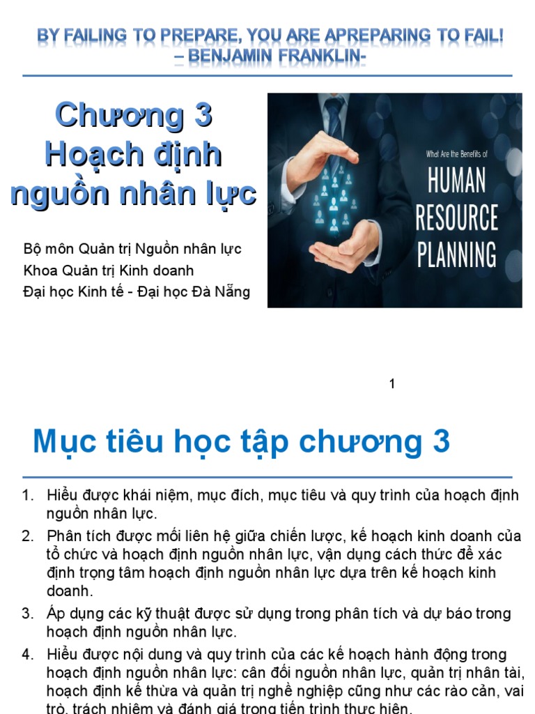 Chương 3 Hoạch Định NNL | PDF