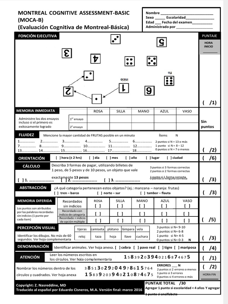 Pdfslide - Tips - Moca Basic Espanol Neuropsicologia | PDF | Sicología ...