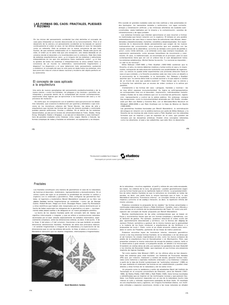 Fractales, Pliegues y Rizomas | PDF | Fractal | Barroco Fractales, Pliegues y Rizomas | PDF | Fractal | Barroco