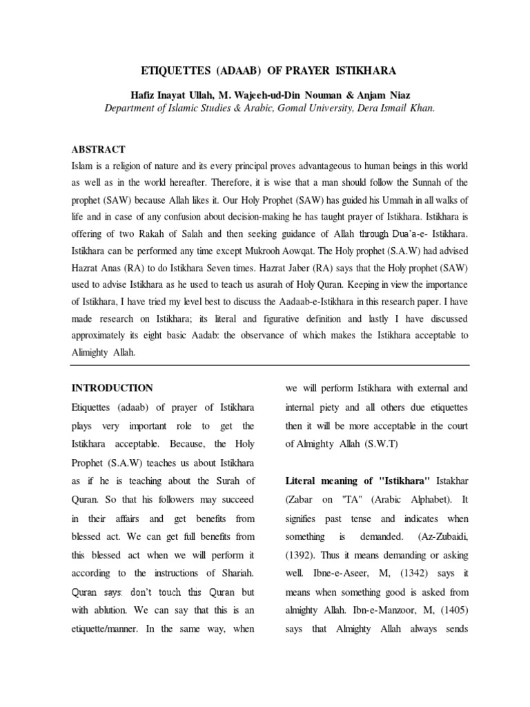 15-Etiquettes (Adaab) of Prayer | PDF | Prophets And Messengers In ...
