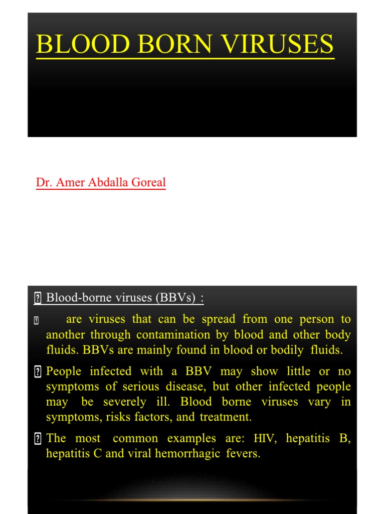 Blood Borne Viruses | PDF