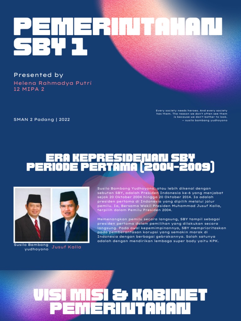 Era Kepresidenan SBY: Kebijakan dan Prestasi | PDF