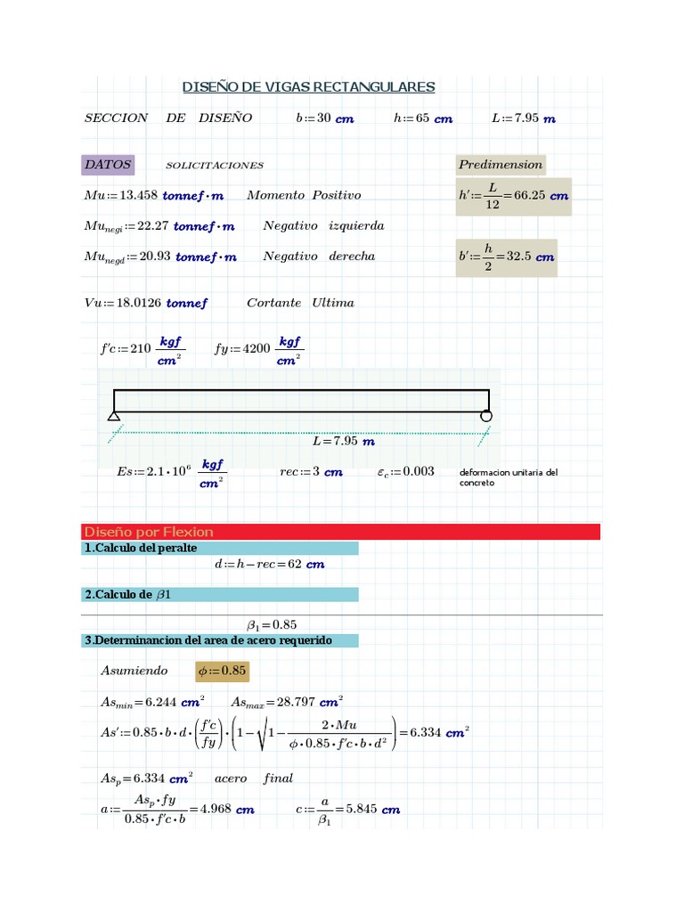 Viga 30x60 | Descargar gratis PDF | Ingeniería de Edificación | Ingeniería estructural