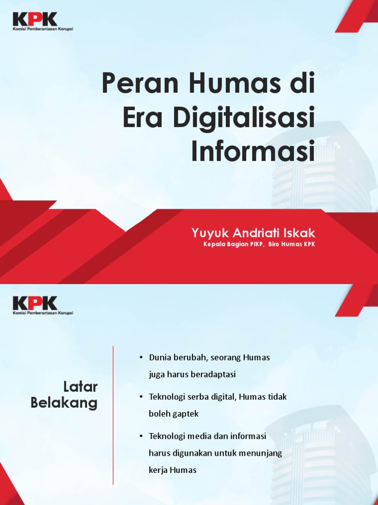 Peran Humas dalam Digitalisasi Pemerintahan | PDF