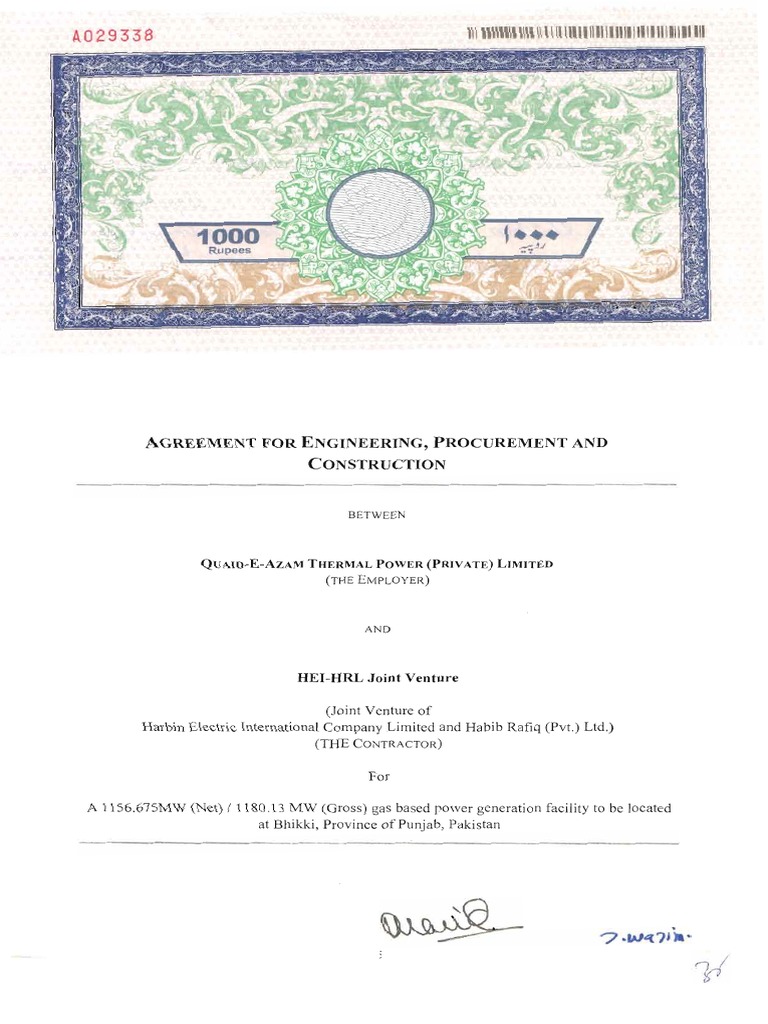 EPC Contract Agreement | PDF