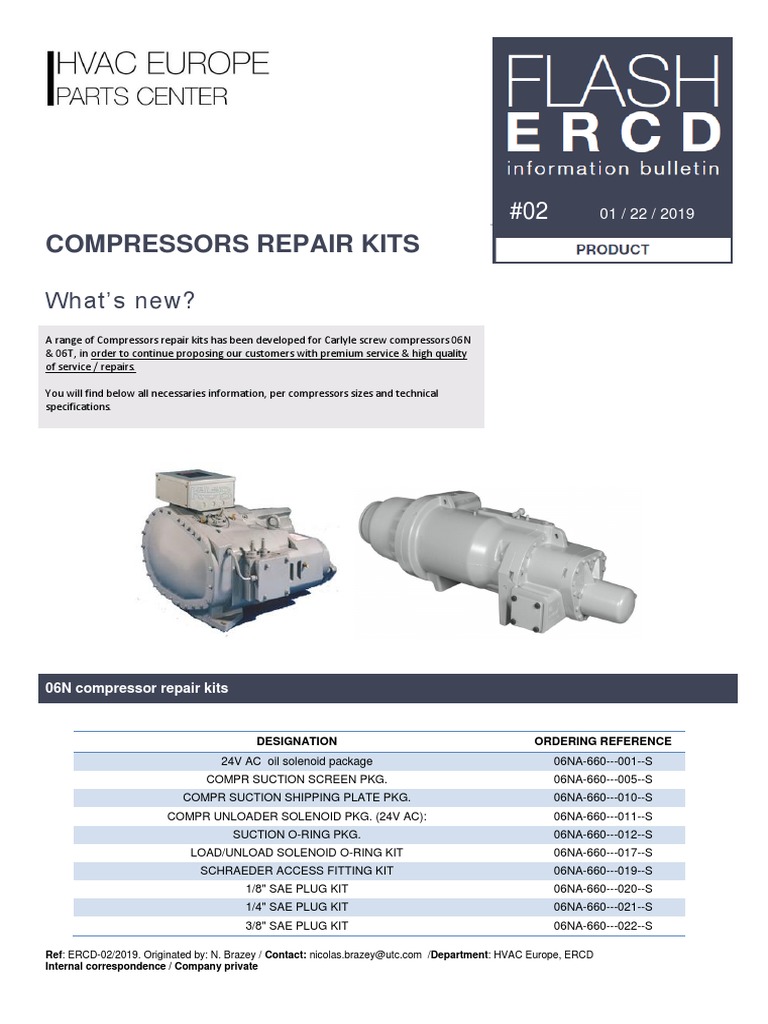 Compressors Repair Kits | PDF | Valve | Piston
