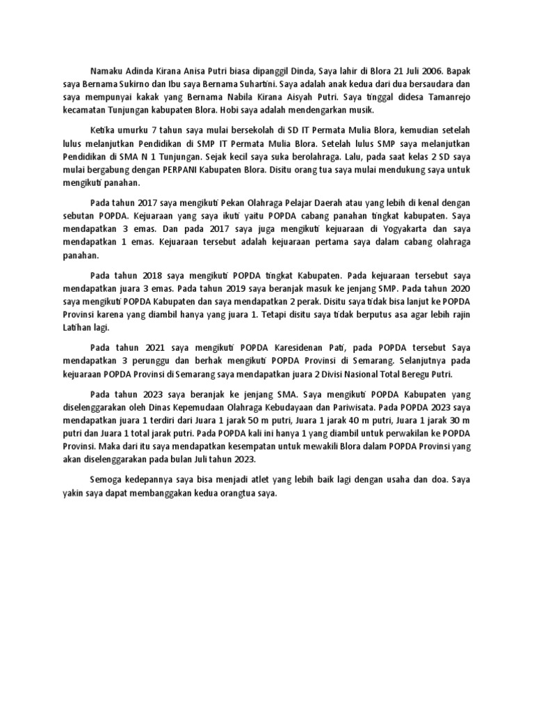 Prestasi Panahan Dinda Kirana | PDF