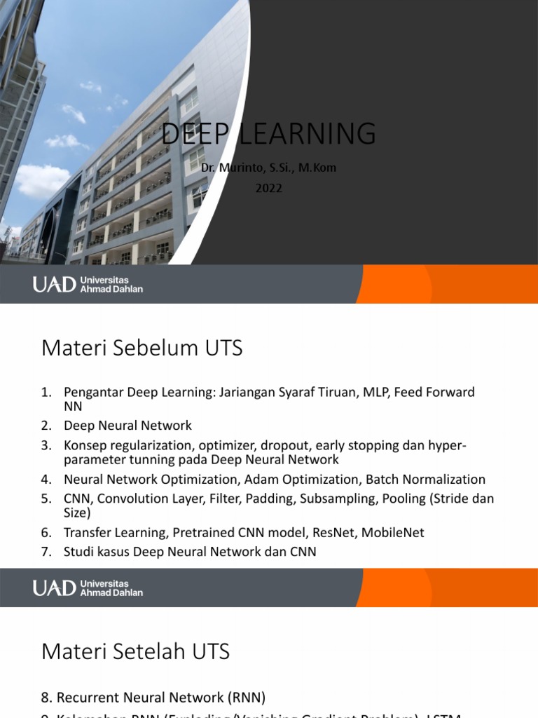Pertemuan 1 Deep Learning | PDF