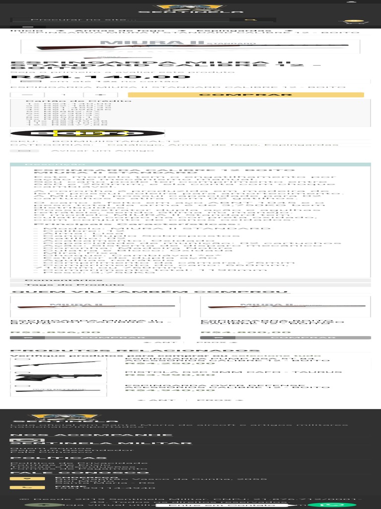 Sentinela Militar - Espingarda Miura II Standard | PDF | Casa e Jardim