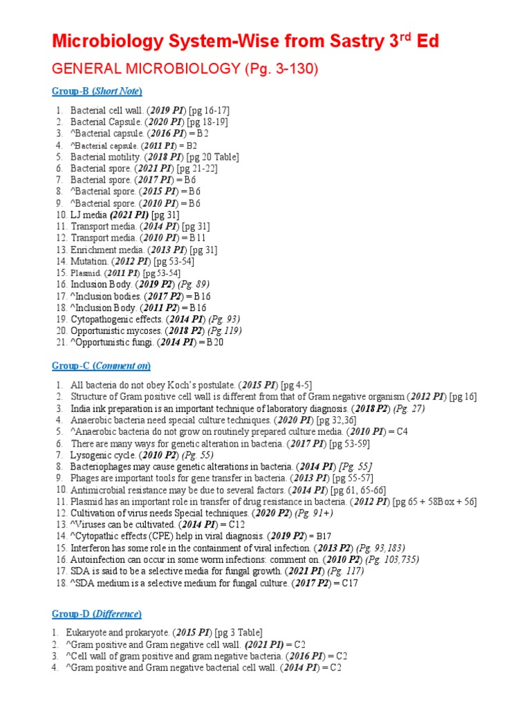 Microbiology System Wise | PDF | Immune System | Meningitis