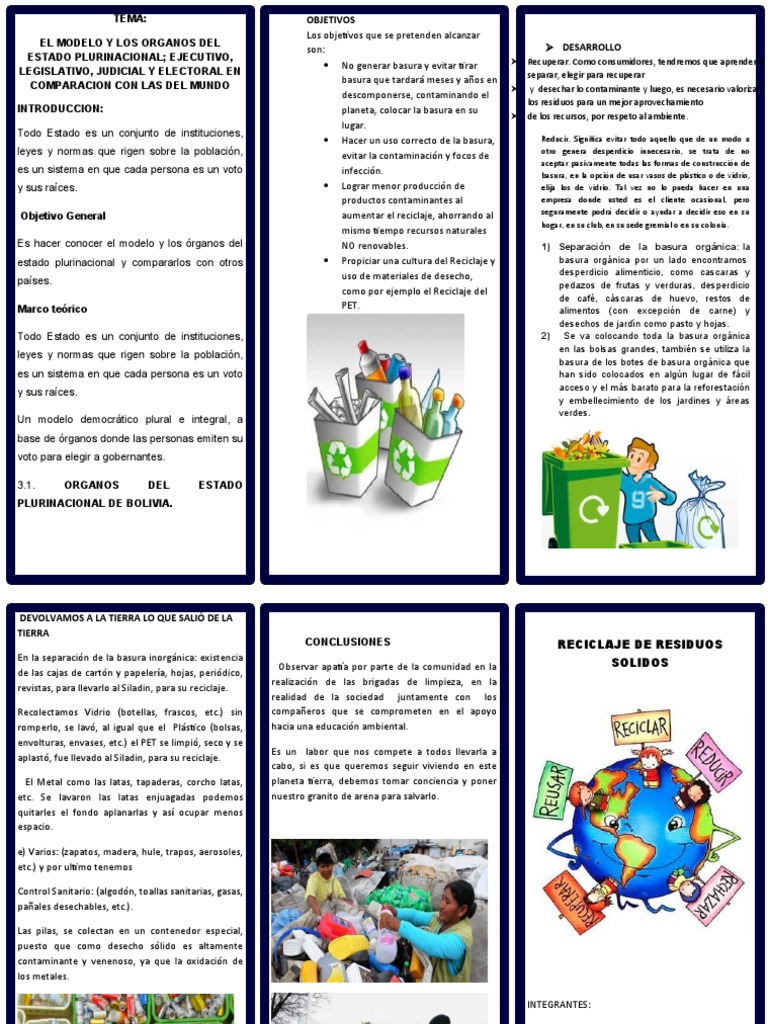 TRIPTICO | PDF | Residuos | Reciclaje