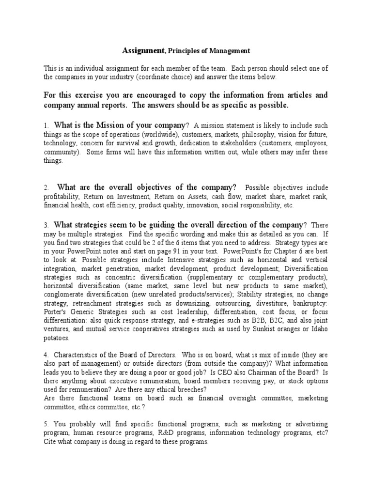 Management Assignment | PDF Management Assignment | PDF