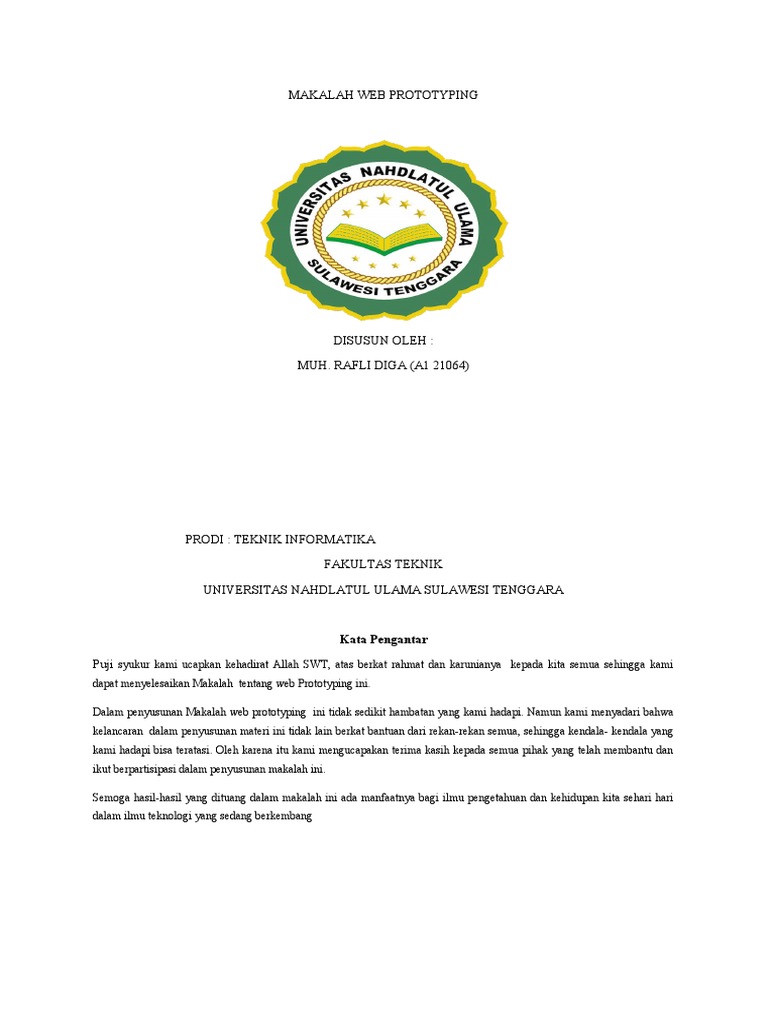 Makalah Web Prototyping | PDF