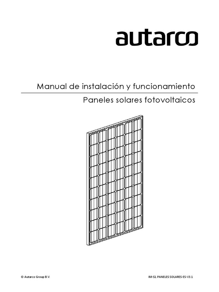 Manual de Instalación de Paneles Solares | PDF | Panel solar | Fotovoltaica
