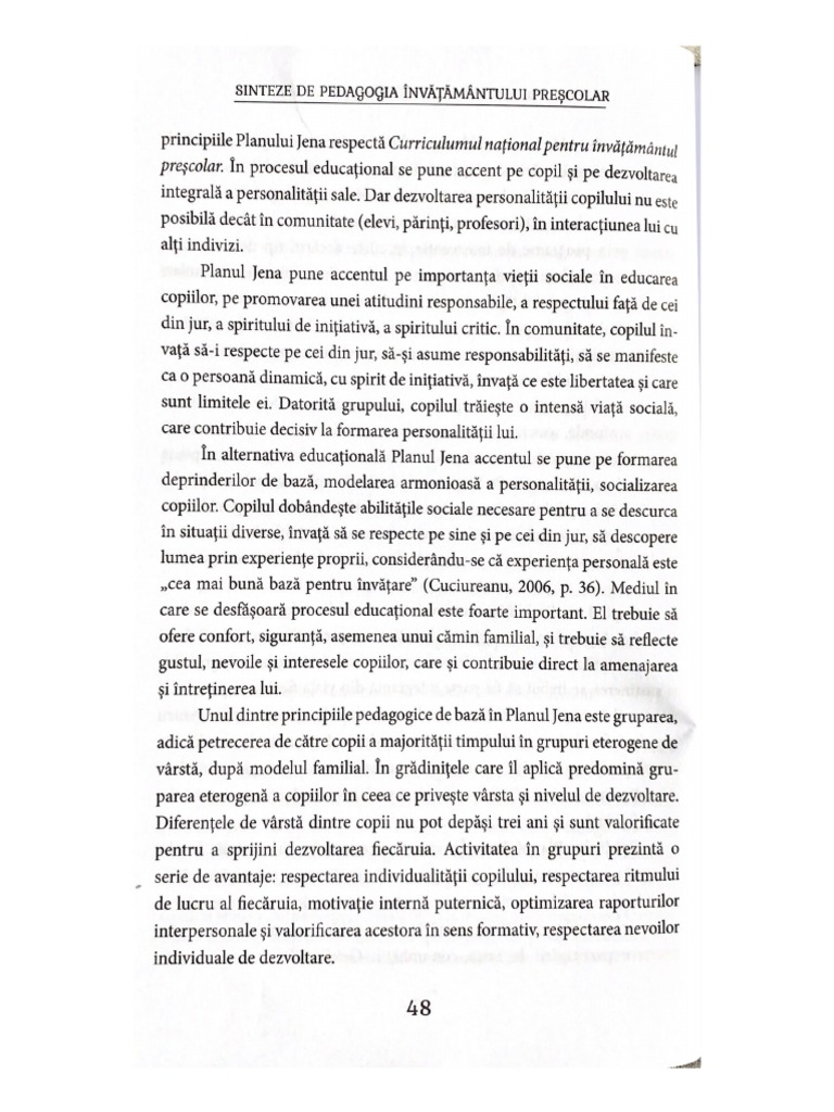 Sinteze de Pedagigie Invatamantul Prescolar 3 | PDF
