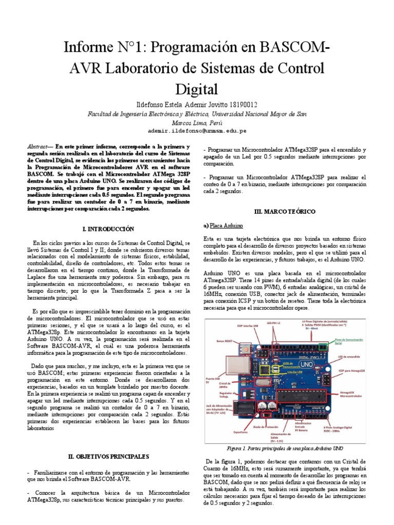 Informe N1 - SCD | PDF | Microcontrolador | Arduino