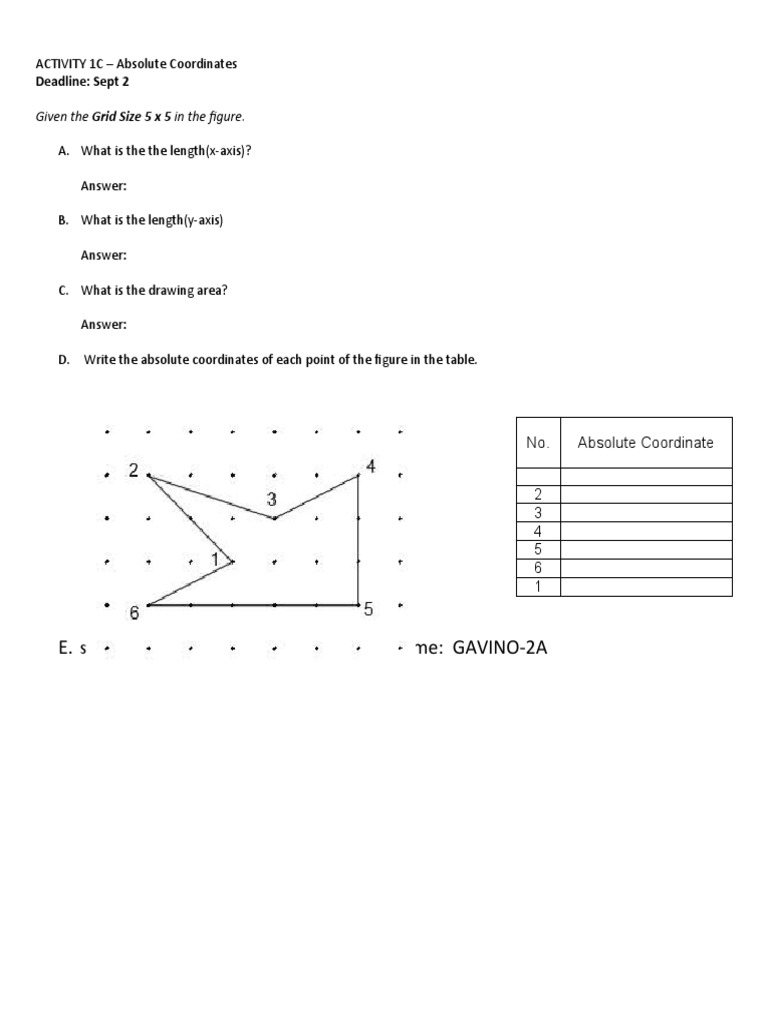 5x5 Coordinate Plane Activity | PDF