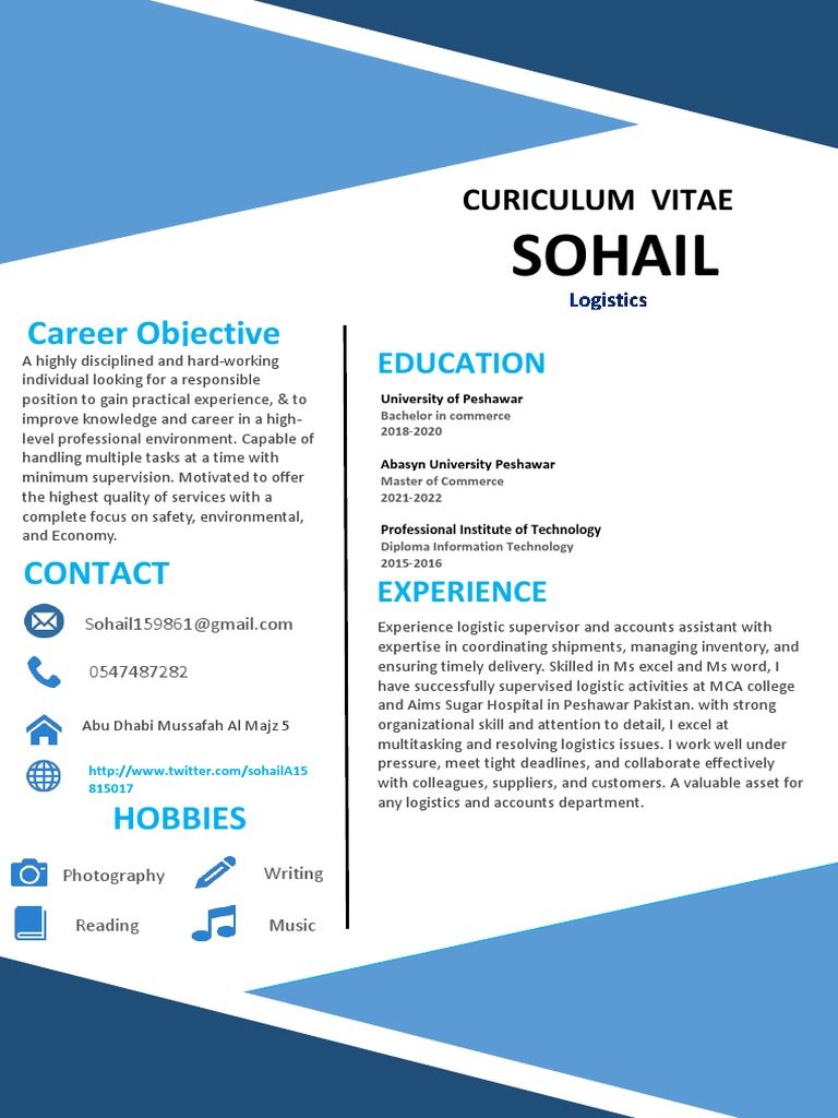 Sohail's CV: Logistics & Accounts Expert | PDF