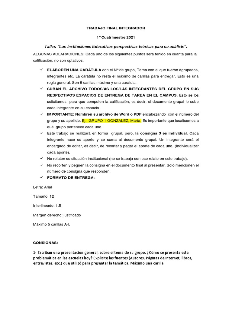 Trabajo Final Integrador | PDF