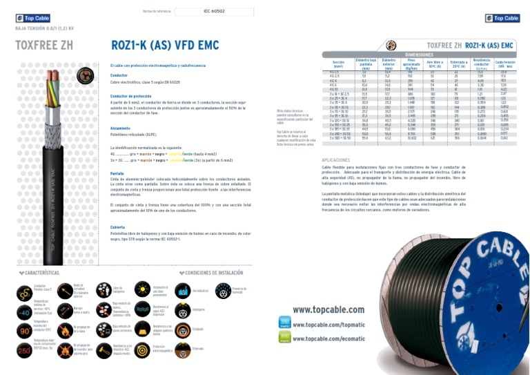 Topcable Es Toxfree ROZ1-K - EMC | PDF