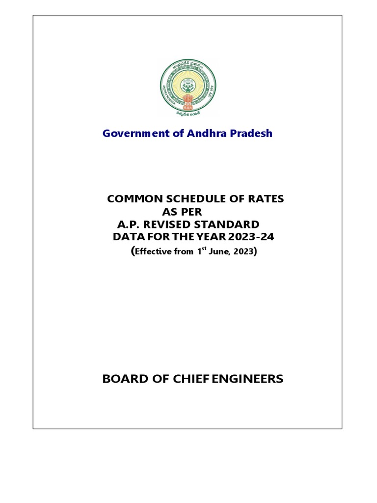 1.sor 2023-24 Final (Part-I, II & IV) | PDF | Construction Aggregate ...