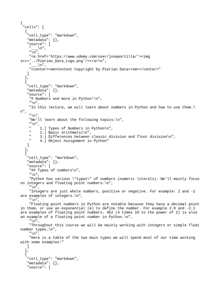 01-Numbers Ipynb | PDF 01-Numbers Ipynb | PDF