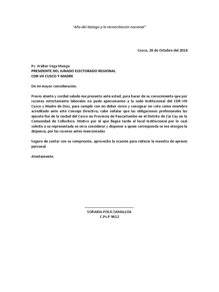 Carta de Dispensa | PDF