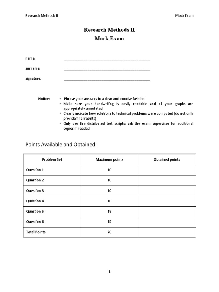Mock Exam Research Methods II | Download grátis PDF | Coefficient Of ... Mock Exam Research Methods II | Download grátis PDF | Coefficient Of ...