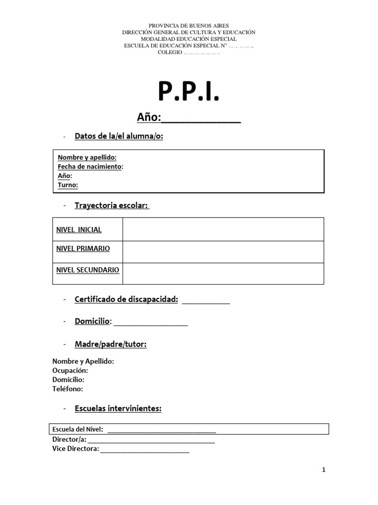 Modelo Ppi | PDF | Educación especial | Educacion Alternativa