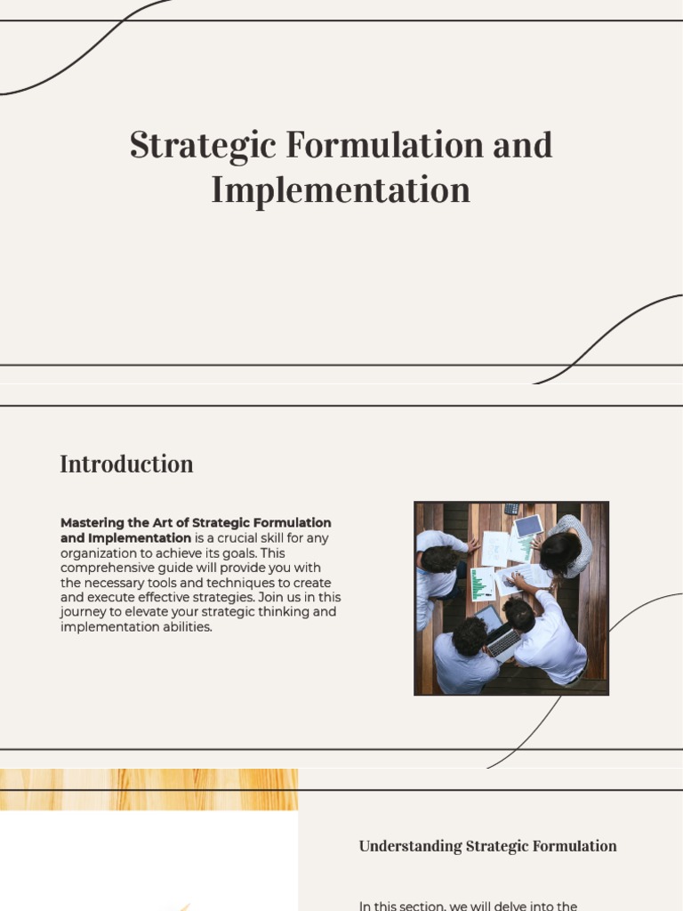 Strategic Formulation and Implementation PDF | PDF