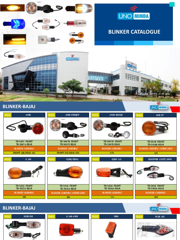 Blinker Catalogue | PDF | Vehicle Industry | Motor Vehicle