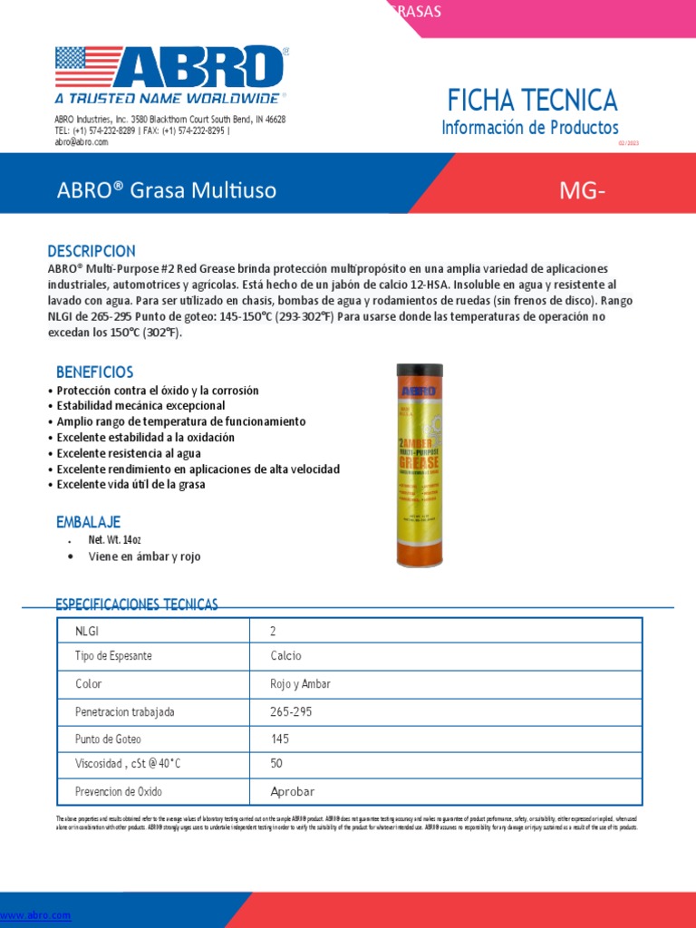 MG-700 Multi-Purpose Grease TDS 2023 | PDF