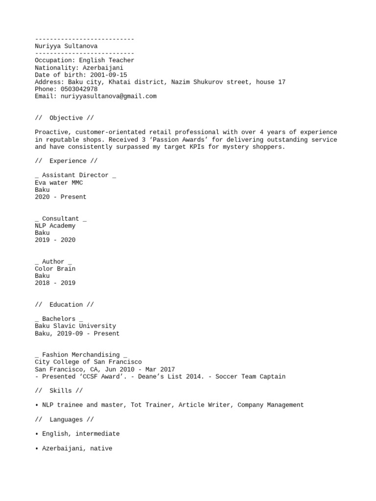 Untitled Resume | PDF