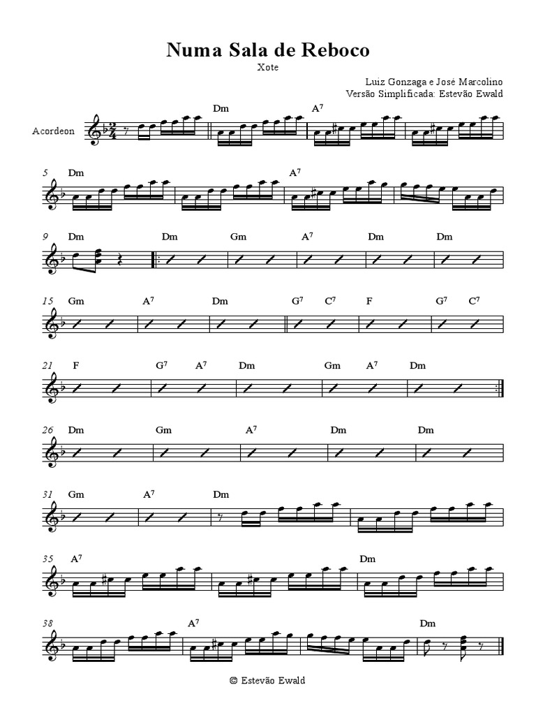 Numa Sala de Reboco - Partitura completa | PDF