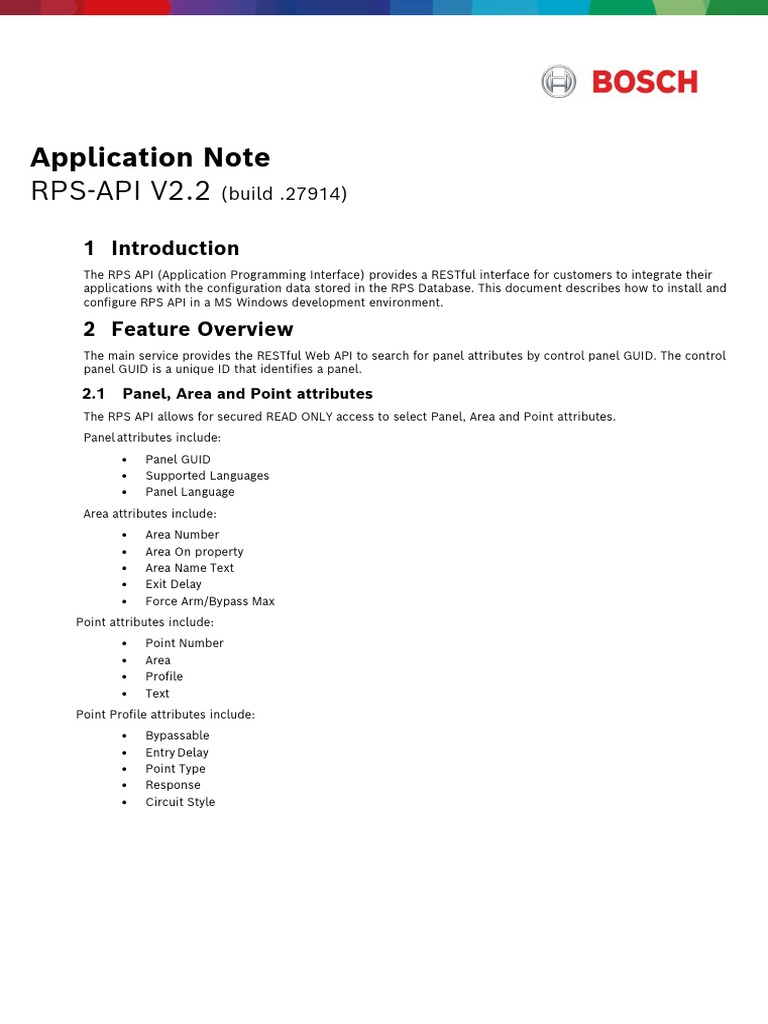 RPS-API Application Note v2 2 27914 | PDF