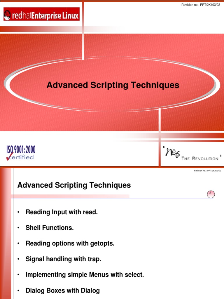 11 Advanced Scripting Techniques | PDF | Shell (Computing) | Computer Science