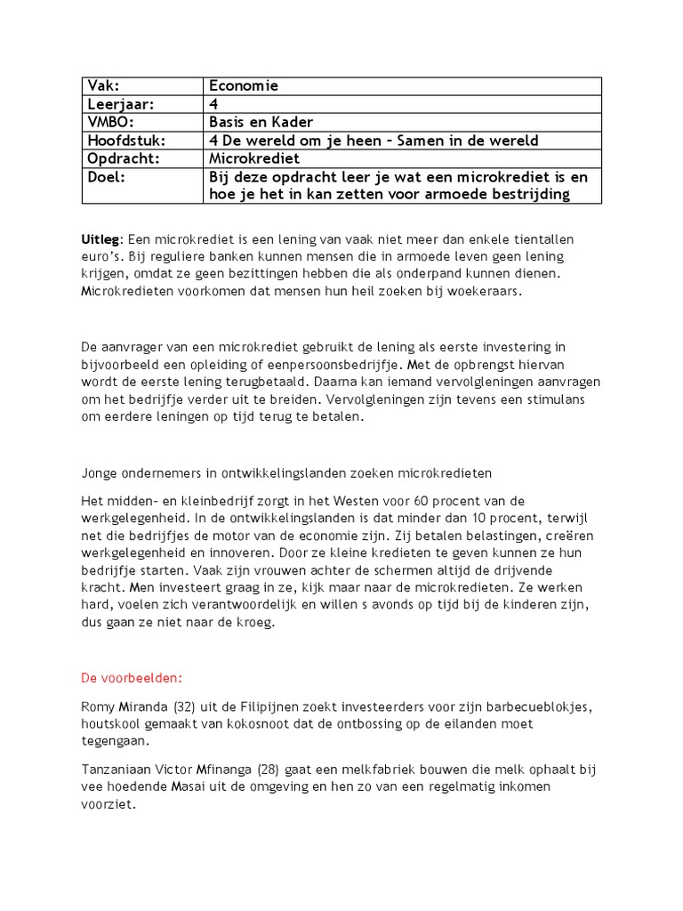 4 H5 Basis Kader Microkrediet[12693] 2 | PDF